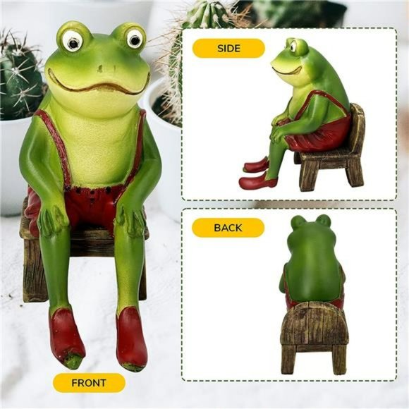 Accents | Garden Frog Statue Outdoor Decor Resin Sitting Frog Figurines ...